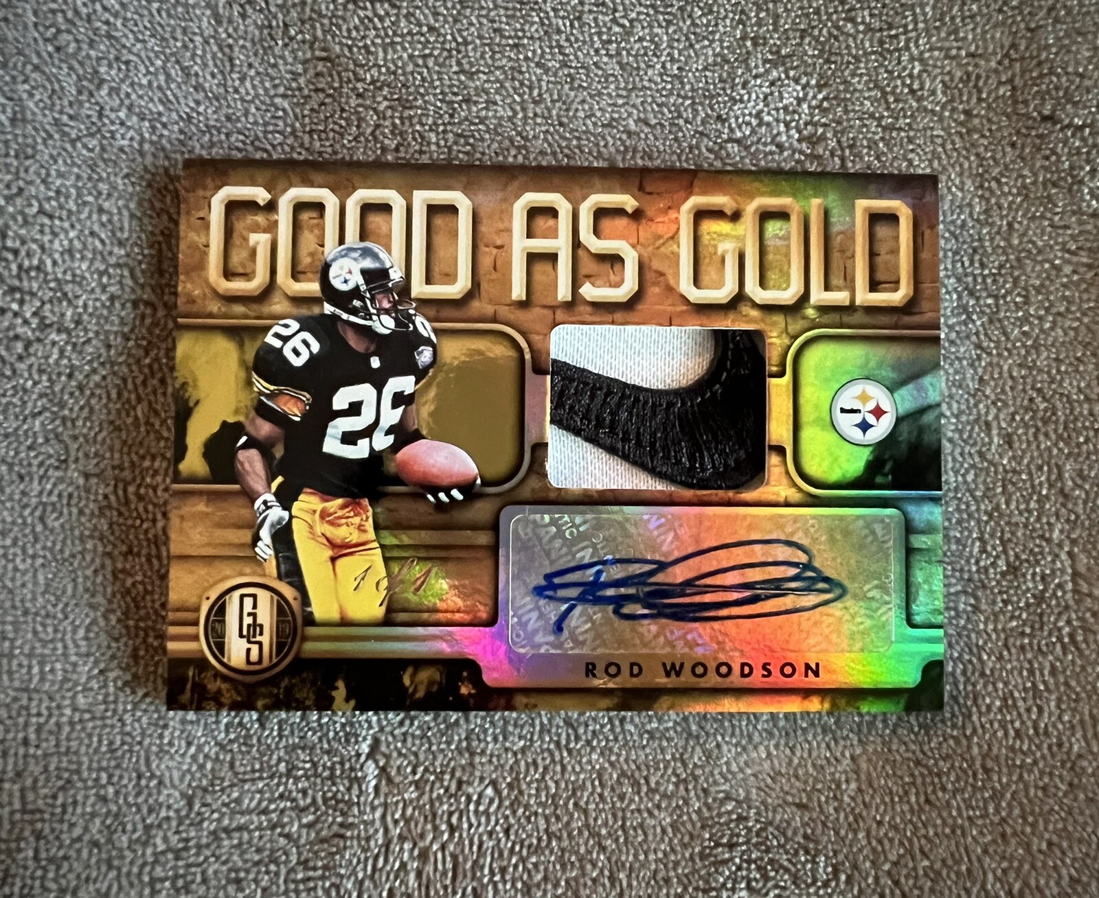 2019 Rod Woodson Auto 1/1 Panini Gold Standard Autograph Nike Patch ...