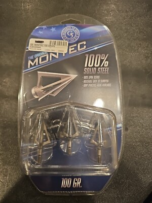 NEW💫G5 Montec Standard 100 Grain 3 Pack Broadheads FAST SHIPPING ⚡️ ...