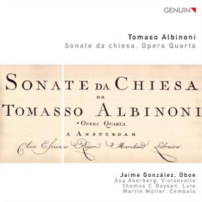 Tomaso Albinoni Tomaso Albinoni: Sonate Da Chiesa, Opera Quarta (CD ...