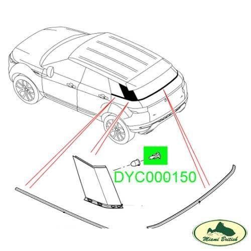 Land Rover Trim Pillar Retaining Clip Set X10 Range Evoque Defender ...