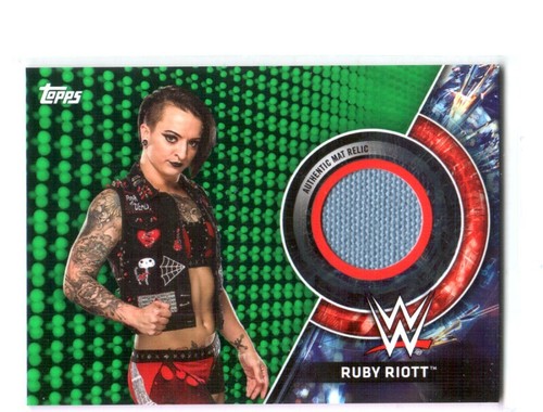 WWE Ruby Riott 2018 Topps Women's Division Green Mat Relic Card SN 103 ...