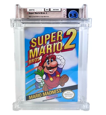 NES Super Mario Bros 2 CIB Complete In Box WATA 8.5 Oval Seal Nintendo ...