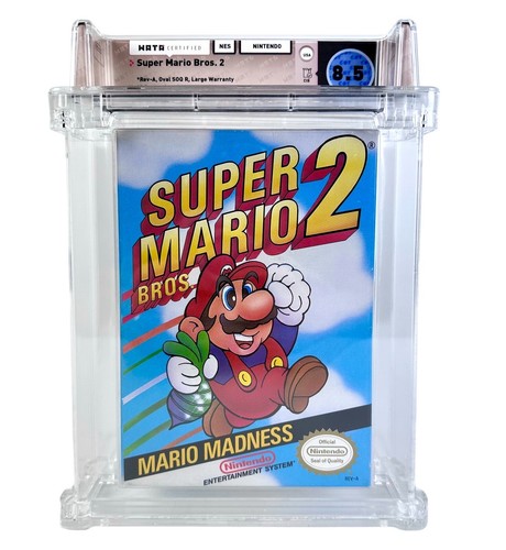 NES Super Mario Bros 2 CIB Complete In Box WATA 8.5 Oval Seal Nintendo ...