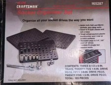 Vintage NOS Craftsman Socket Organizer Set Trays Metric Standard 65172 ...