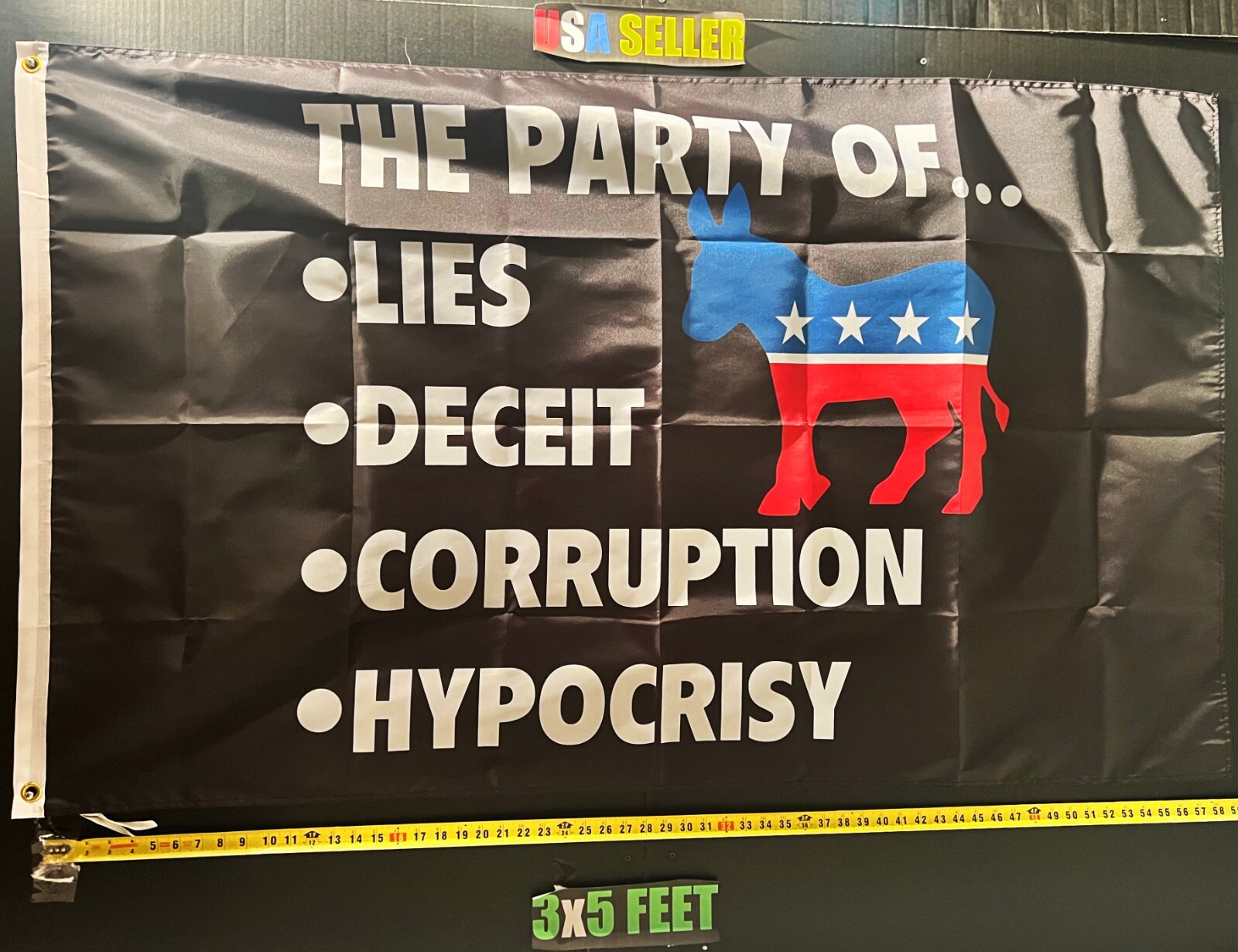 Donald Trump Flag FREE USA SHIP Dems Lie B Guns Desantis Republican ...