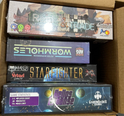 Lot of 4- Board Game MSRP $160 Wormholes,Starfighter,Helios Expanse ...
