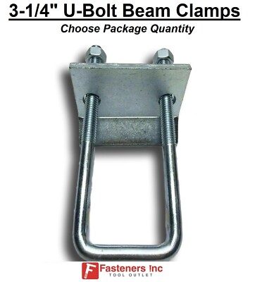 3-1/4" U-Bolt Beam Clamps for Unistrut / B-Line Channel #4829 P2786 | eBay