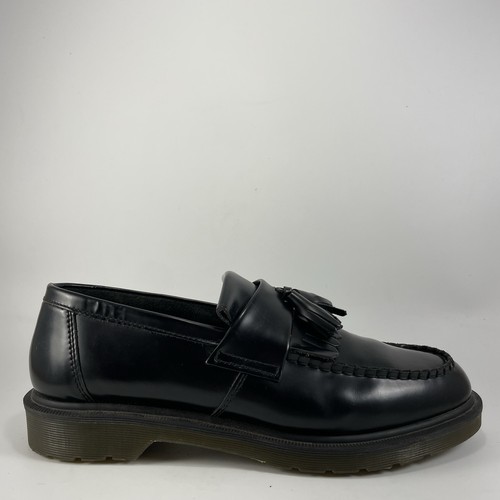Dr. Martens Doc Adrian Tassel Slip On Loafer Black Smooth Leather Mens ...