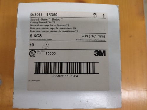 3M Scotch Brite 18350 Roloc Coating Removal Discs S XCS, 3" Diameter ...