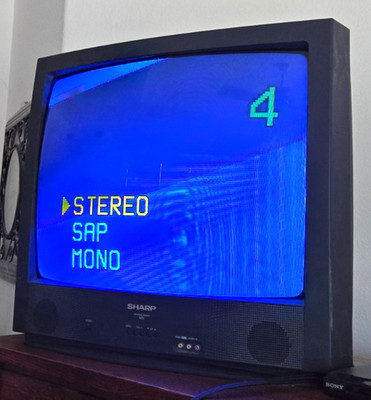 RETRO GAMING SHARP 25" COLOR TELEVISION WITH ORIGINAL SHARP REMOTE AND ...