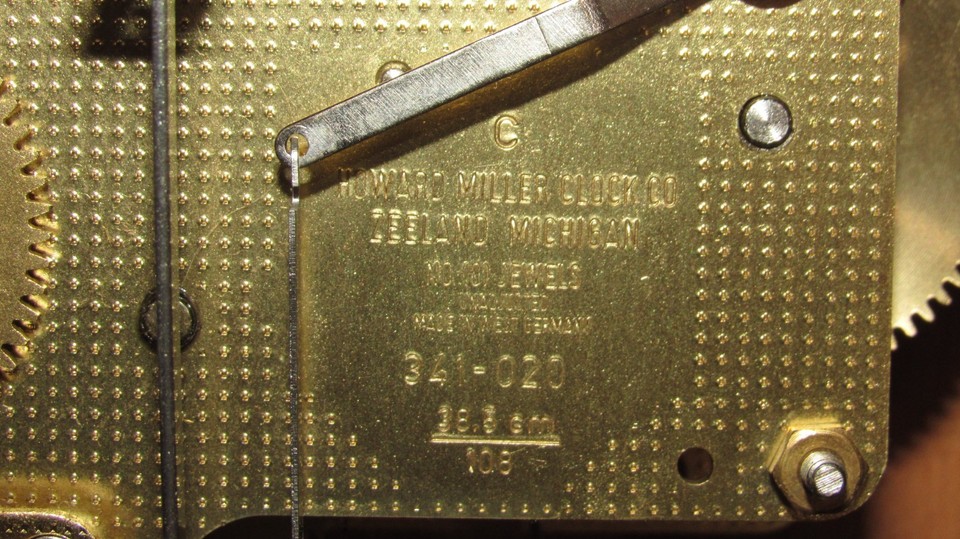 Howard Miller "Sandringham" Quarter Hour Westminster Chime Wall Clock 8 ...