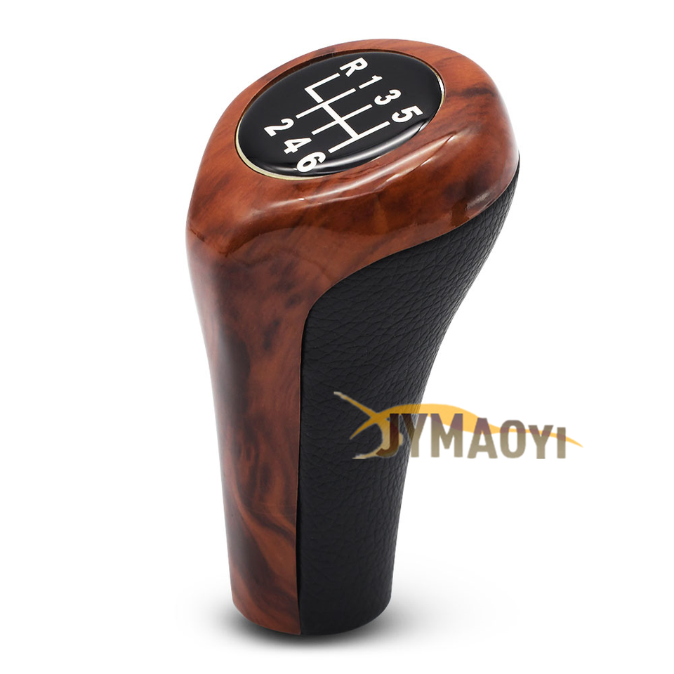 6 Speed MT Manual Gear Shift Knob Burl Wood Grain Shifter For BMW 1/3/5 ...