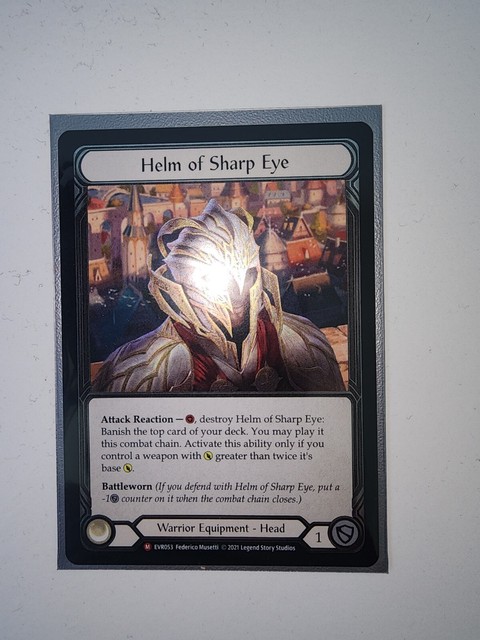 Flesh and Blood TCG Helm of Sharp Eye Everfest EVR053 1st Edition Cold ...