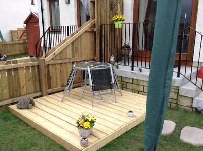 2.4m x 2.4m garden decking kits with everything cut to length FREE ...