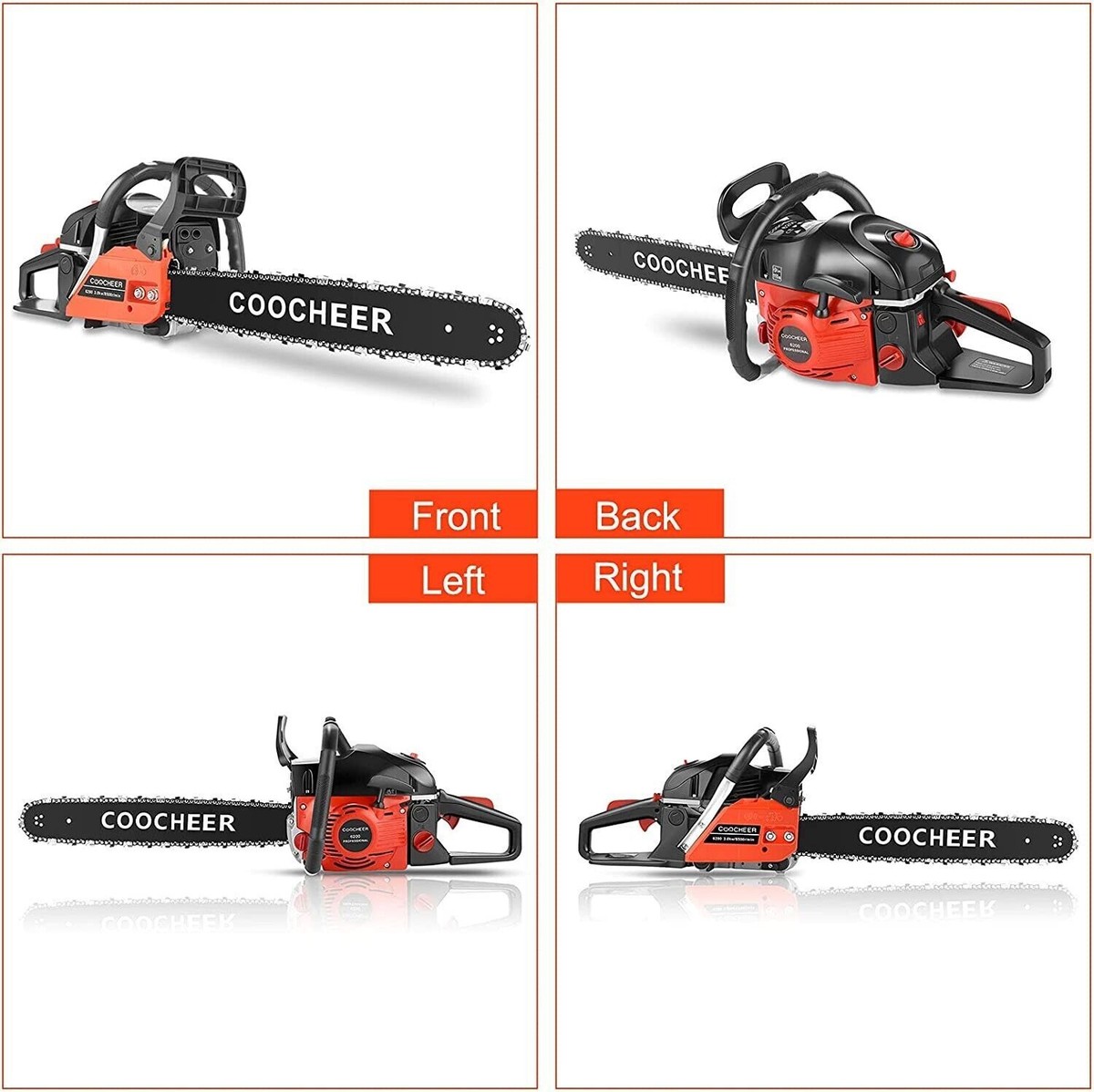 Motosierra De Gasolina 16 Inch Chainsaw, 52cc Gas Power Chain Saw, 2 ...