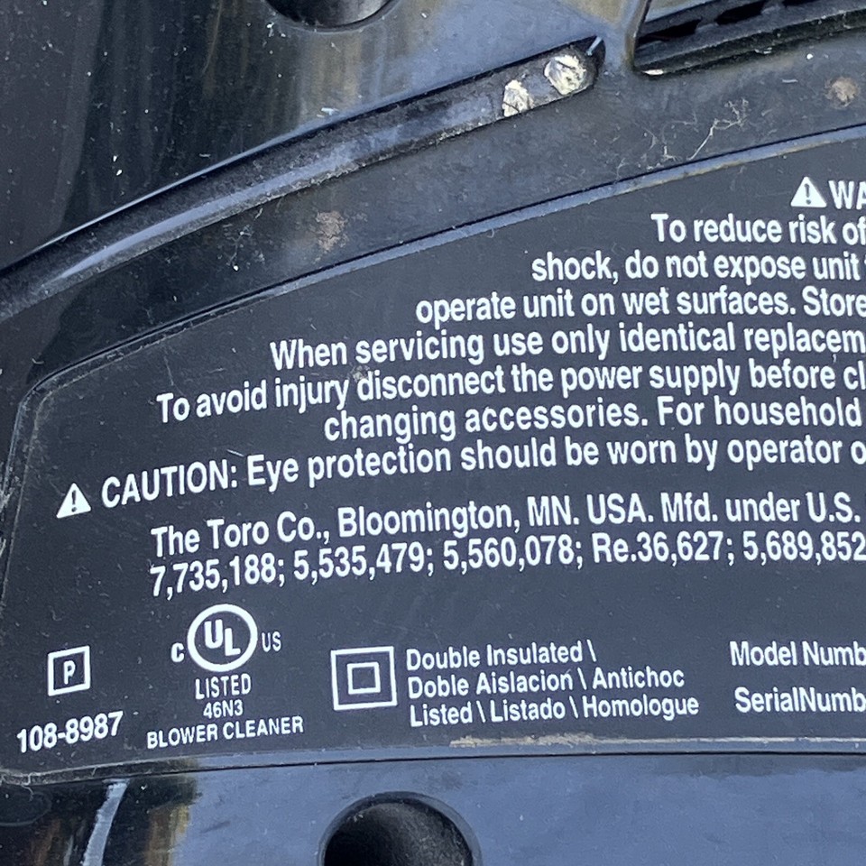 Toro Rake & Vac Electric Leaf Blower Vacuum 235 MPH 390 CFM 12 Amp ...