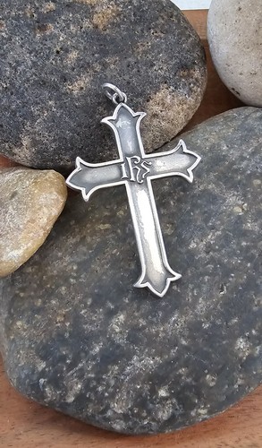 Retired James Avery LARGE IHS Cross Pendant Sterling Silver VTG | eBay