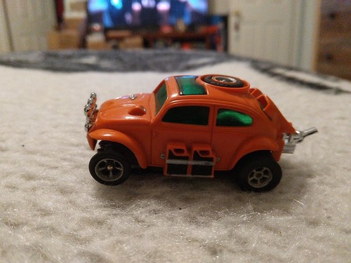 Aurora AFX VW Volkswagen Baja Bug Beetle Slot Car Orange Runs "PLEASE ...