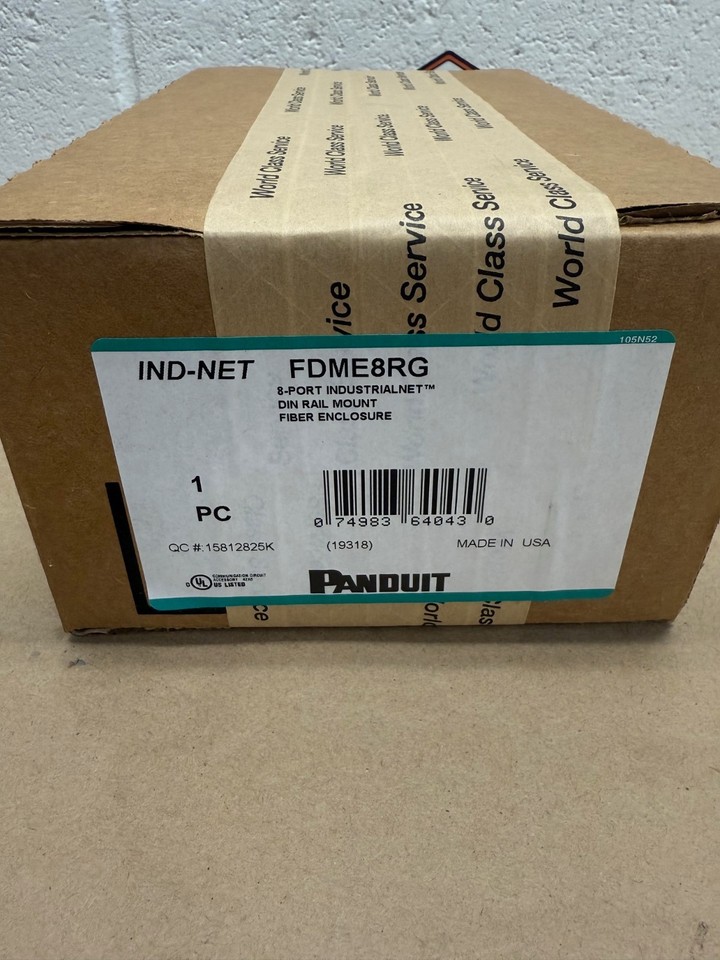 Panduit FDME8RG 8 Port Industrialnet DIN Rail MountFiber Enclosure ...