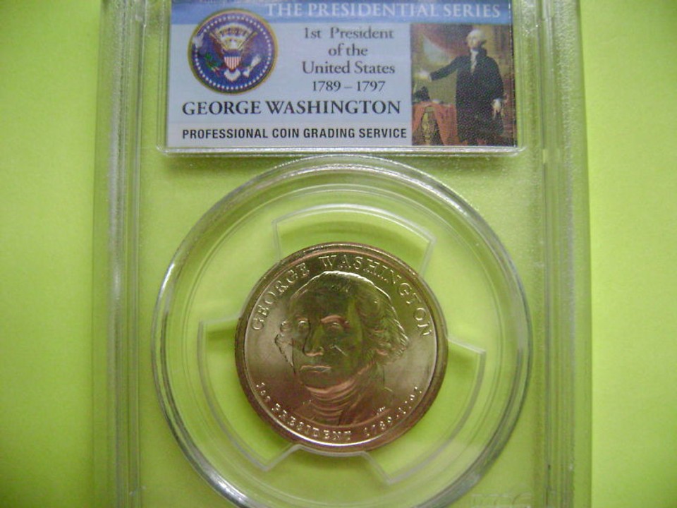 2007 GEORGE WASHINGTON PCGS MS65 MISSING EDGE LETTERING US MINT ERROR ...