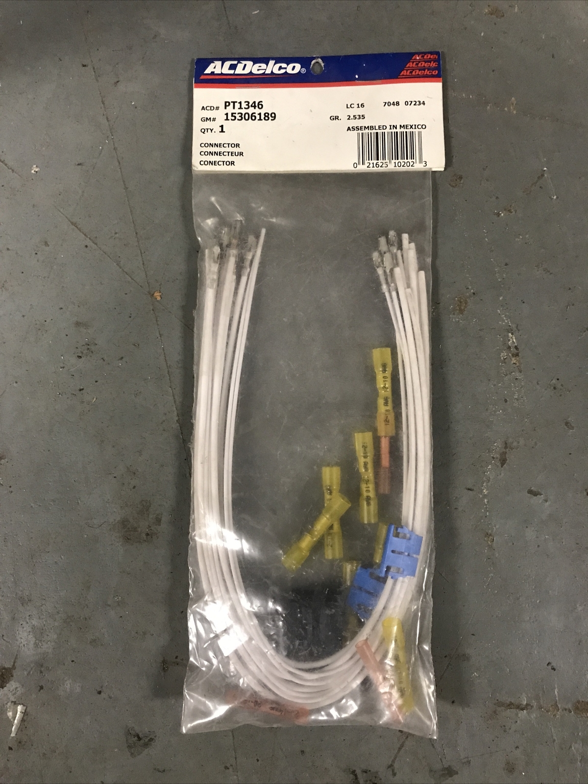 ONE GENUINE 15306189 GM / AC DELCO PT1346 WIRING WIRE CONNECTOR WITH ...