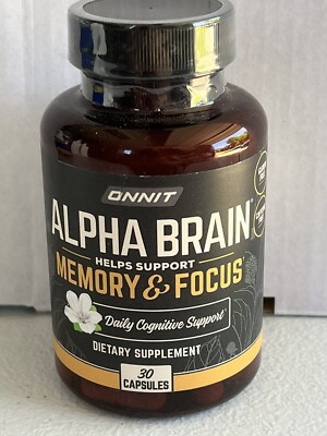 ONNIT - Alpha Brain - Memory & Focus Supplement - 30 Capsules Exp 2/25 ...