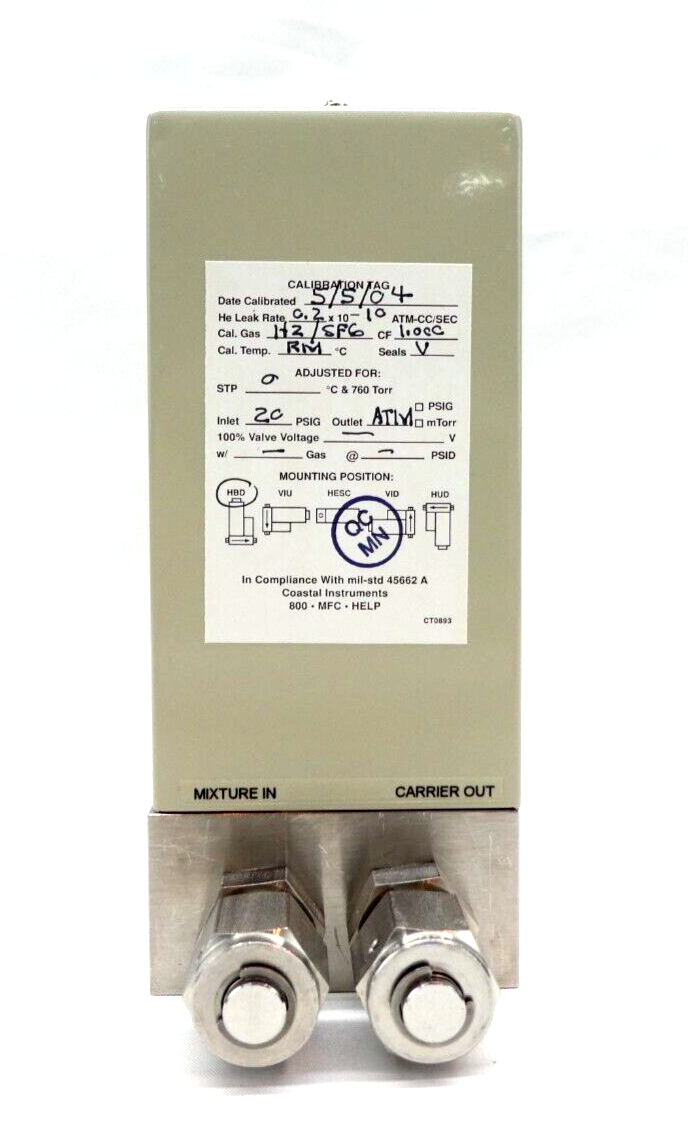 Qualiflow LVC-414 Liquid Vapor Controller LVC 1 g/min GeCl4 OEM ...