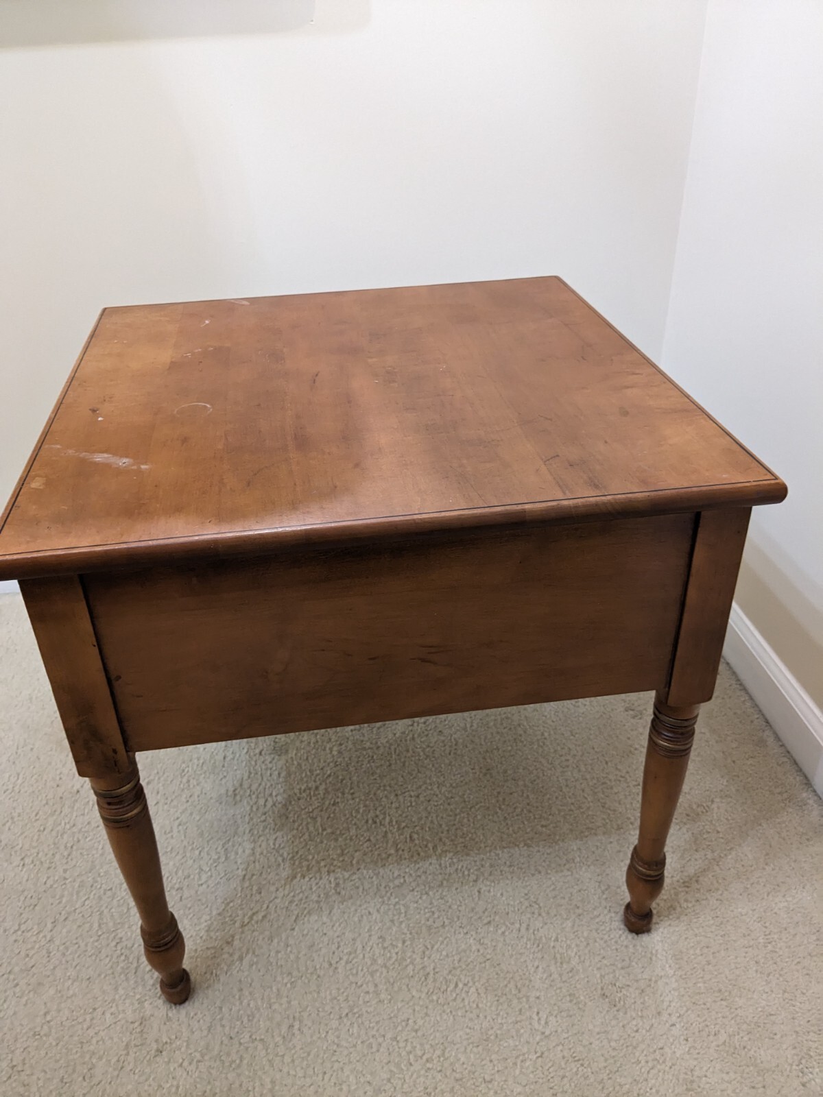 Hitchcock 2-drawer End/Side/Work Table Brown Stenciled drawers | eBay