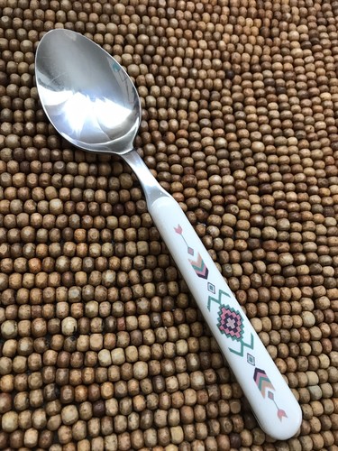 Studio Nova Stainless ADIRONDACK Arrow Diamond White PLACE SOUP SPOON 7 ...