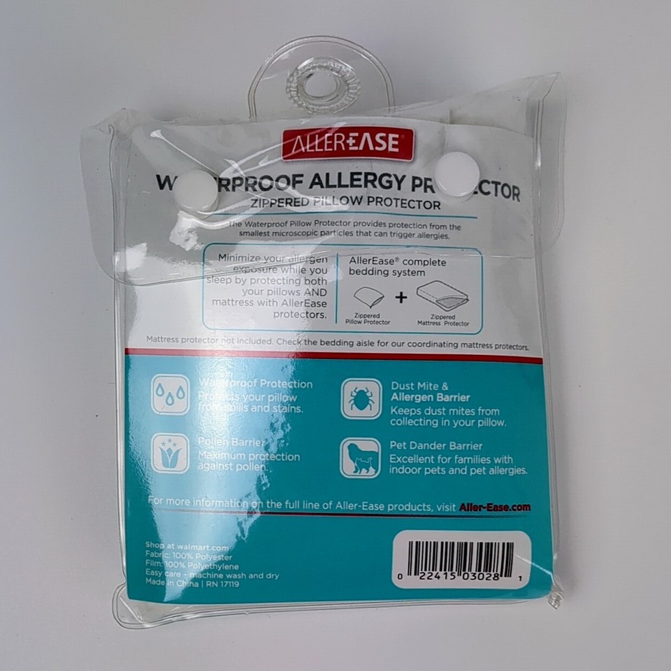 Allerease Waterproof Allergen Pillow Protector Standard Queen New 22415030281| eBay