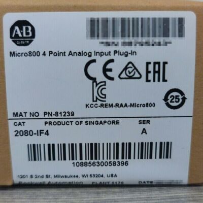 New in box Allen-Bradley AB 2080-IF4 /A Micro800 4 Point Analog Input ...