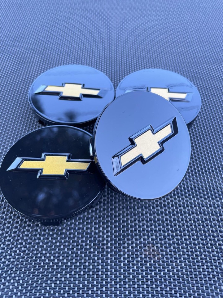 CHEVROLET SET OF 4X 58mm Black Wheel Center Caps - Fits most model | eBay
