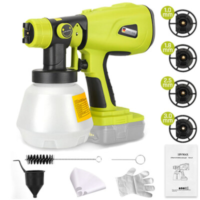 Cordless High Pressure Spray Gun Airless Paint Sprayer For Ryobi 18V ...