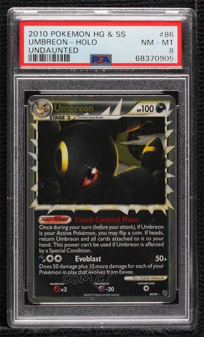 2010 Pokémon HeartGold & SoulSilver - Undaunted Umbreon Prime #86 PSA 8 ...