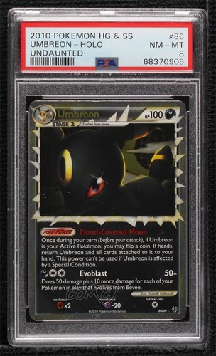 2010 Pokémon HeartGold & SoulSilver - Undaunted Umbreon Prime #86 PSA 8 ...