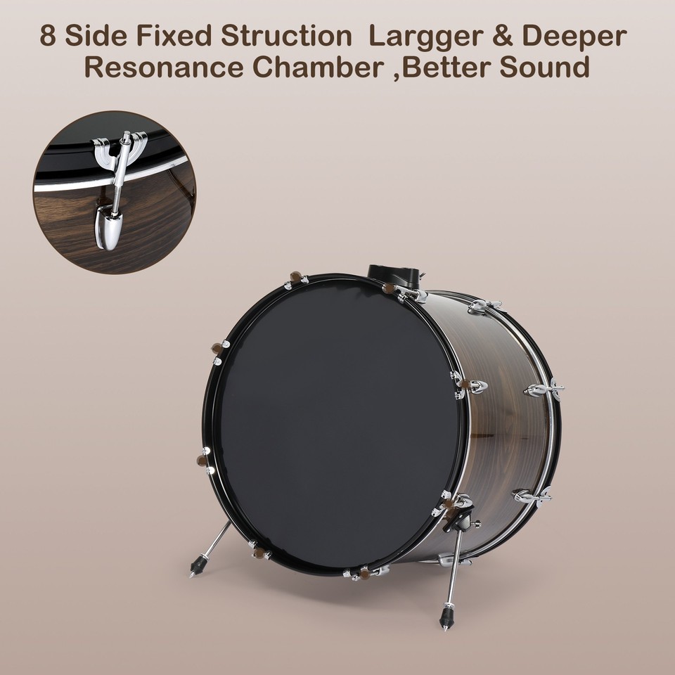 Ktaxon Adult Drum Set Complete 5-Piece Drum Set w/Hardware, Cymbals ...