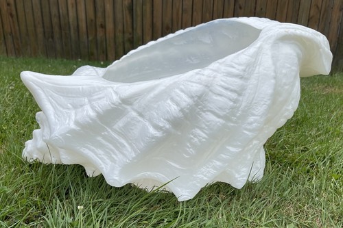 Vtg 1987 Conch Sea Shell Planter Union Products Plastic Blow Mold ...