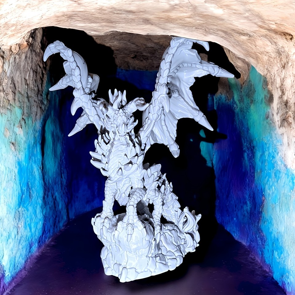 Spiked Hell Dragon Miniature DnD Pathfinder RPG Tabletop (LARGE) 2 ...