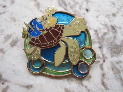 Disney pin Finding Nemo Turtle Ride Crush Squirt Dory Marlin Stained ...