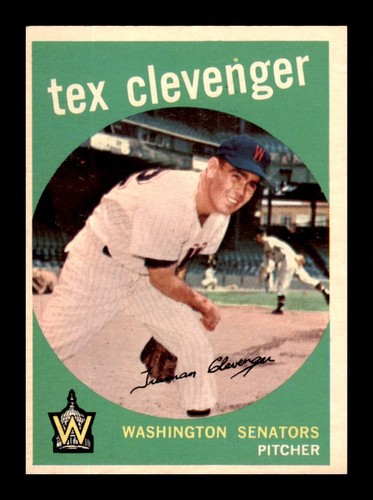 1959 Topps Tex Clevenger #298 Washington Senators NM Near Mint MLB ...