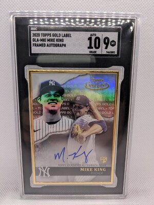 2020 Topps Gold Label Framed Auto #GLA-MKI Mike King YANKEES SGC 10 / 9 ...