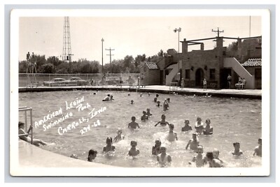 Postcard: IA RPPC American Legion Swimming Pool, Carroll, Iowa ...