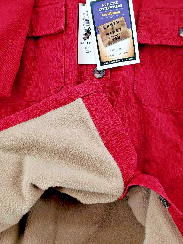 Shirt Jacket Fleece Pockets womans XL by Lakin Mckey Trading Co By Key ...