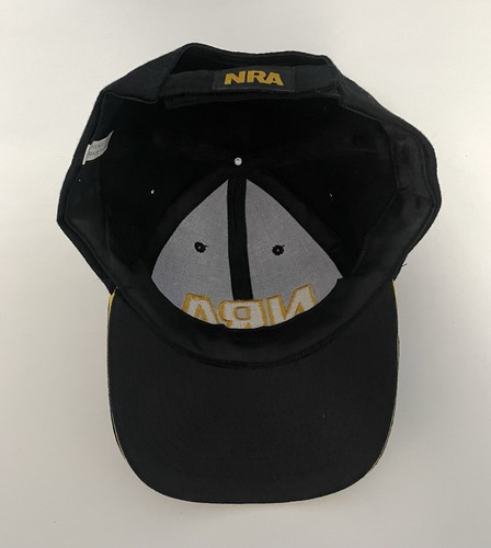 NRA Embroidered Adjustable Baseball Hat Black Yellow Adult Size Cap | eBay