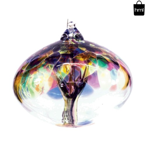 Large 6-Inch Tree of Life Hand-Blown Glass Orb - Unique Indoor/Outdoor ...
