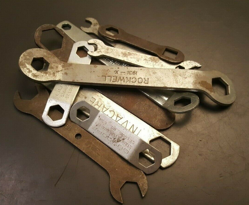 Lot of 10 Vtg Flat Wrench's Rockwell Gusdorf Acme Invacare & others | eBay