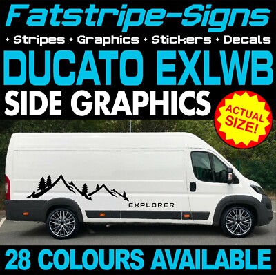 fits Fiat Ducato Graphics Stickers Decals Camper Van Motorhome EXLWB L4 ...