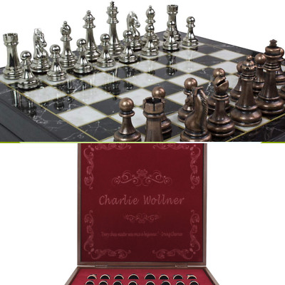 Personalized Luxury Chess Set - Boxed Custom Chess Set - Gift Idea for ...