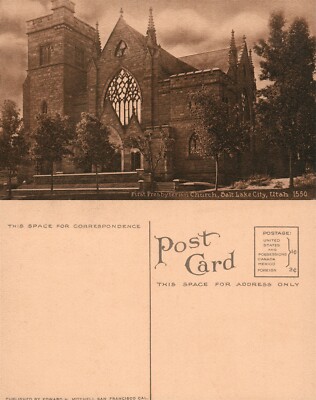SALT LAKE CITY UTAH FIRST PRESBYTERIAN CHURCH ANTIQUE POSTCARD | eBay