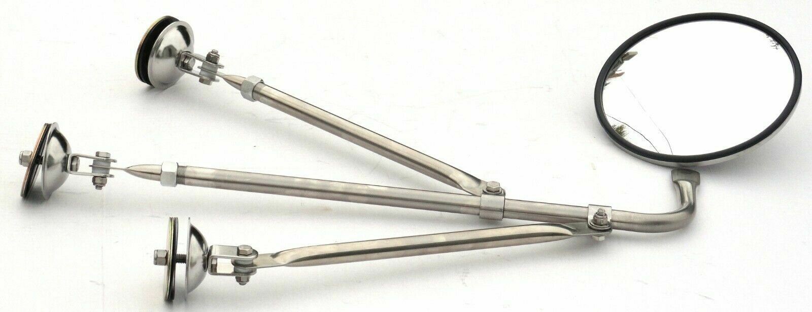 GG Tripod Fender Mount Bracket & Mirror 8.5" Convex Stainless Steel ...